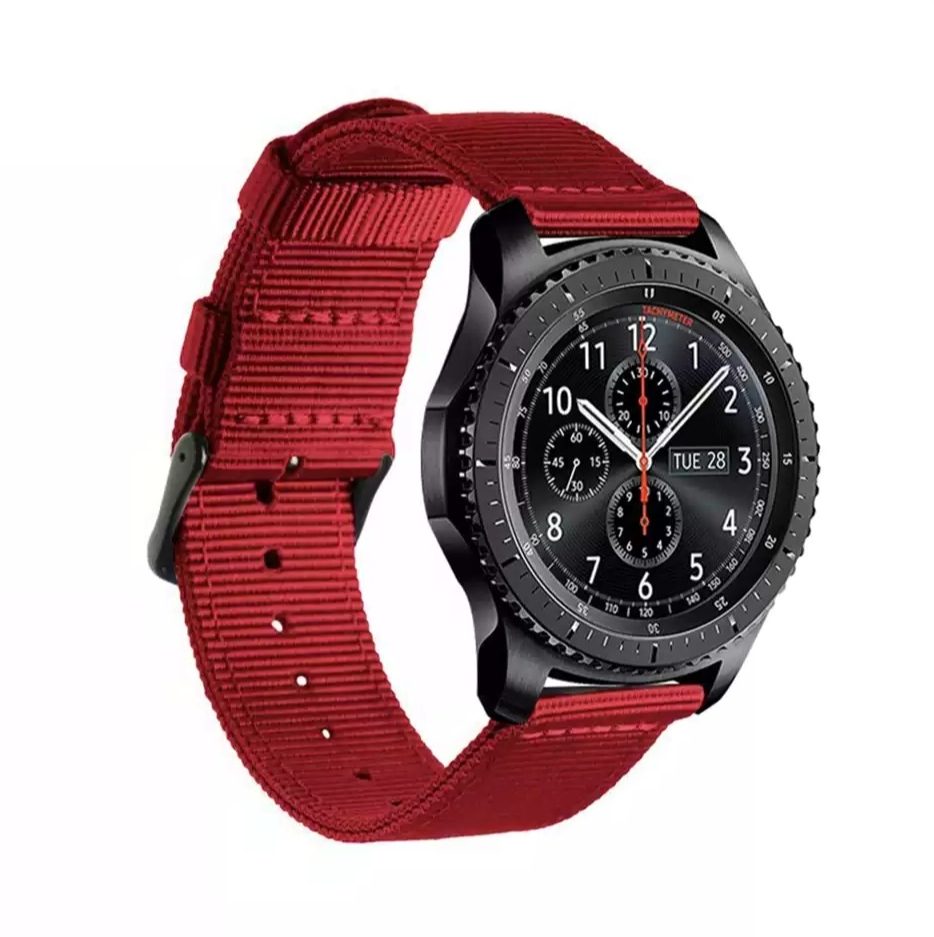 Crvena platnena narukvica 22 mm – Smart Watch Narukvice Srbija