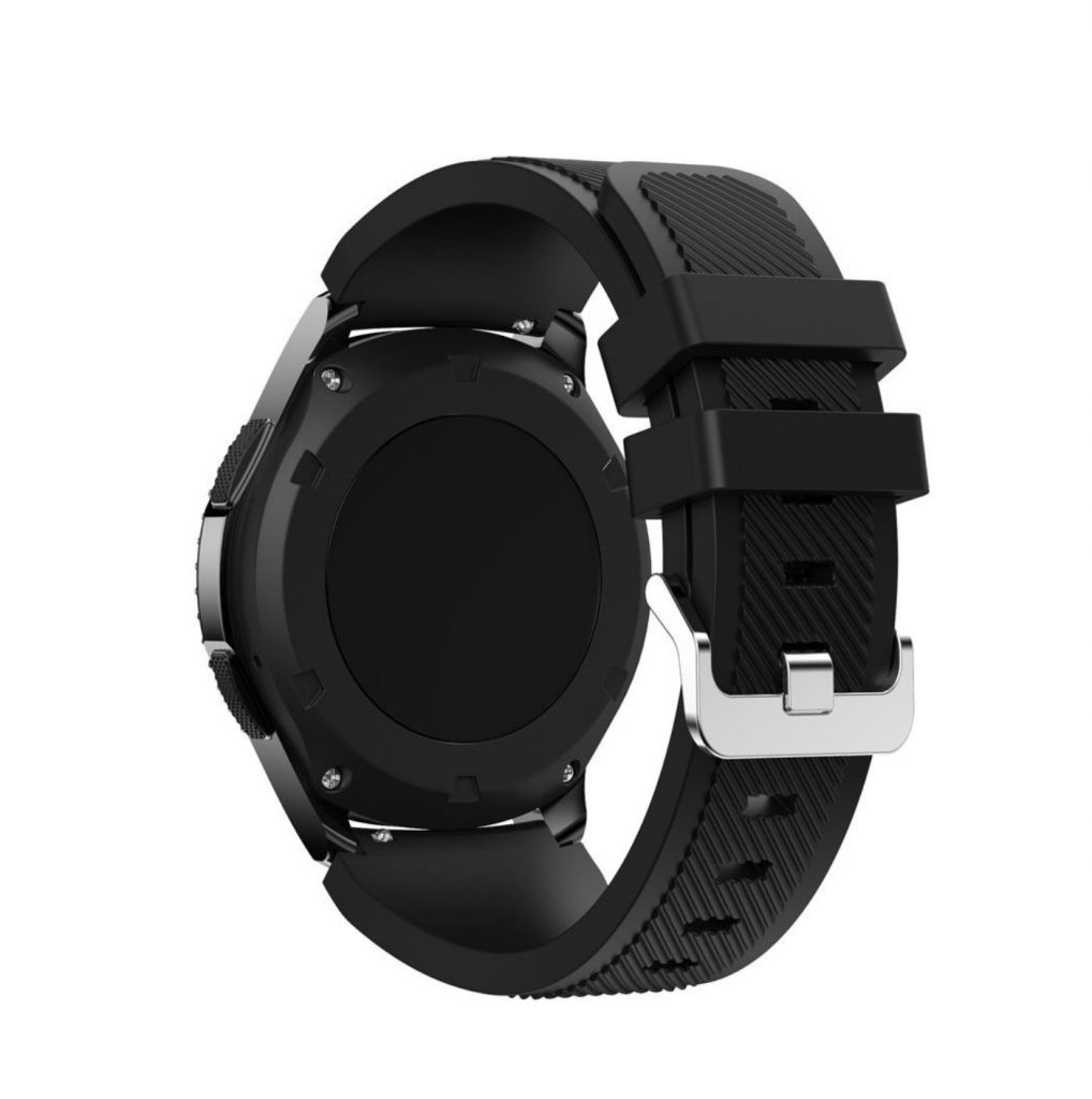 Crna silikonska narukvica 22 mm – Smart Watch Narukvice Srbija