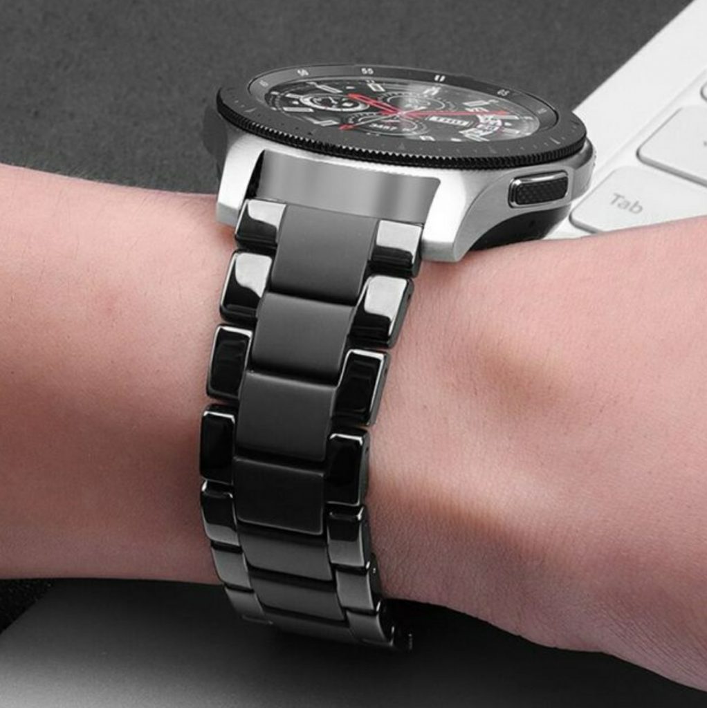 Metalna crna narukvica elegance night black 22 mm – Smart Watch ...