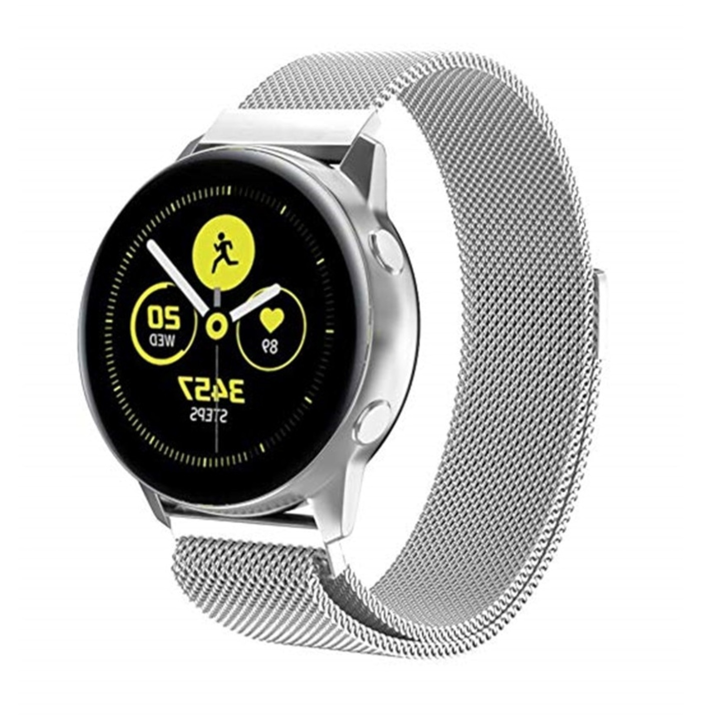 Metalna siva pancirna narukvica 20 mm za Samsung Galaxy Watch 4/5/6 ...