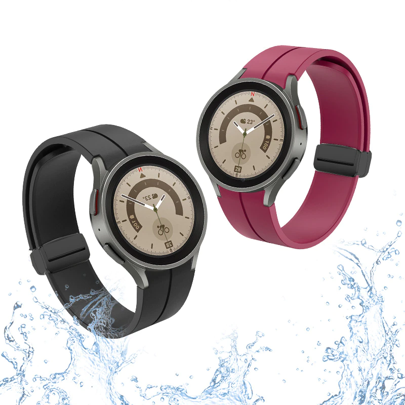 Crna silikonska narukvica za Samsung Galaxy Watch 4/5/6 40mm, 42mm ...